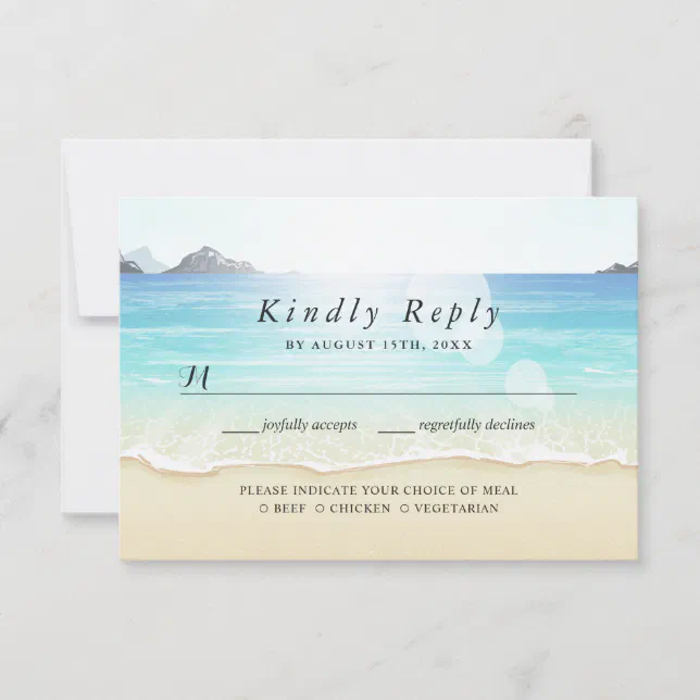 Beach Themed RSVP Reply | Zazzle