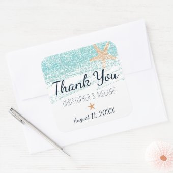 Beach themed Wedding Stickers - Favor Stickers | Zazzle