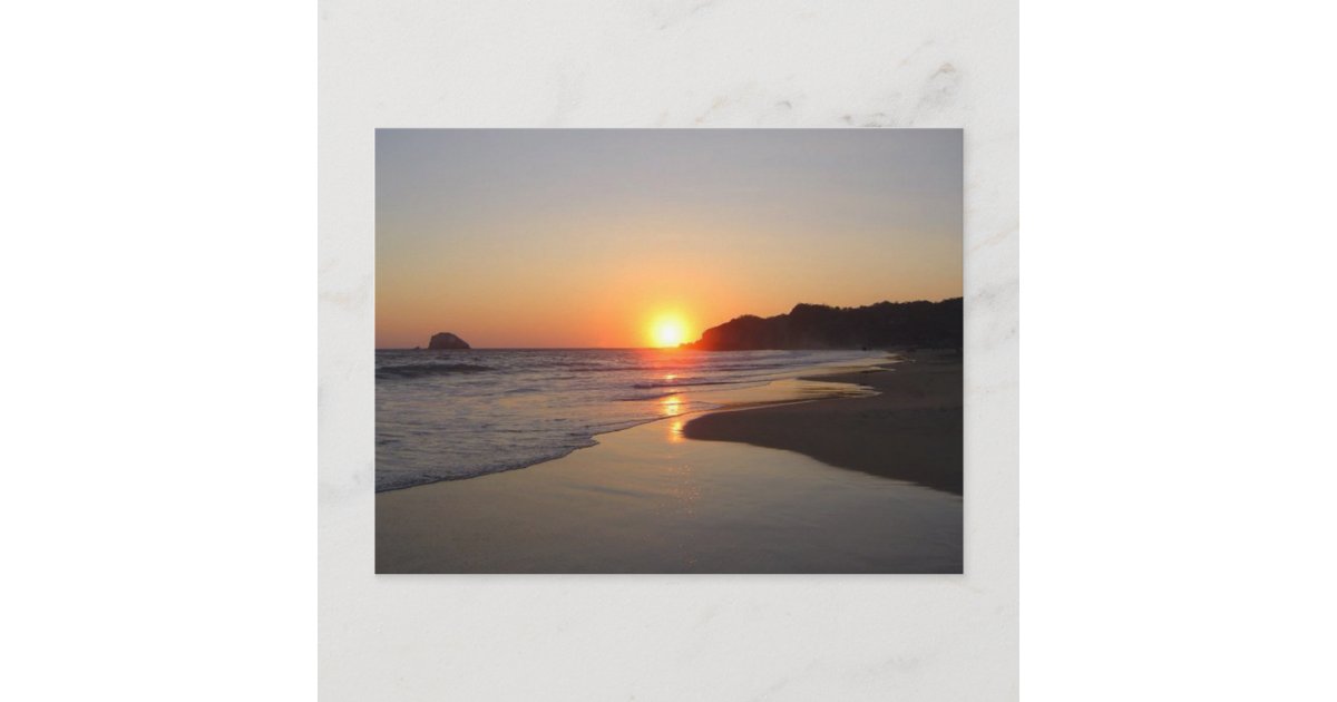 Beach Tropical Sunset Postcard | Zazzle