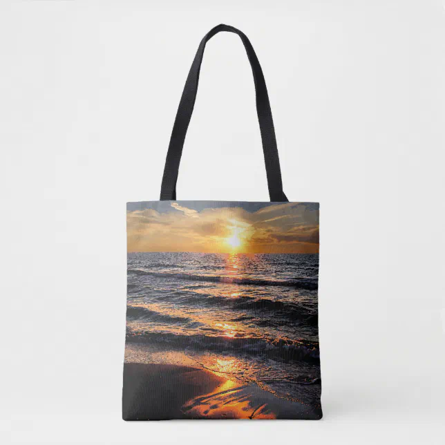 Beach Tropical Sunset Tote Bag | Zazzle