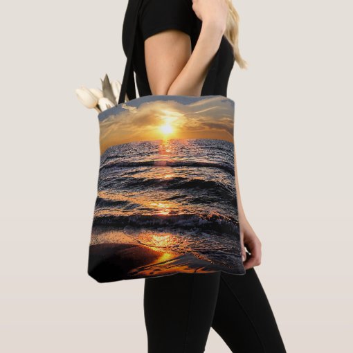 Beach Tropical Sunset Tote Bag | Zazzle
