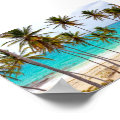 Beach Tropical with Palm Trees Poster | Zazzle