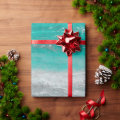 Beach Turquoise Ocean Waves Tropical Coastal Art Wrapping Paper | Zazzle