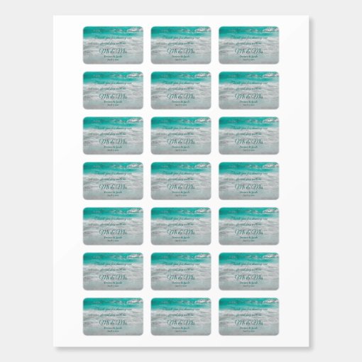Beach Turquoise Tropical Wedding Ocean Waves Matchboxes | Zazzle