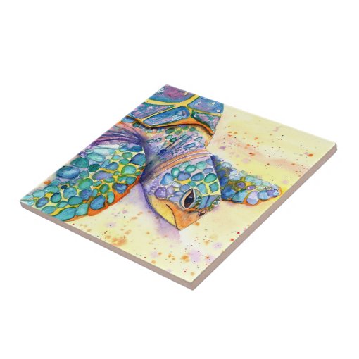 Beach Turtle Ceramic Tile | Zazzle