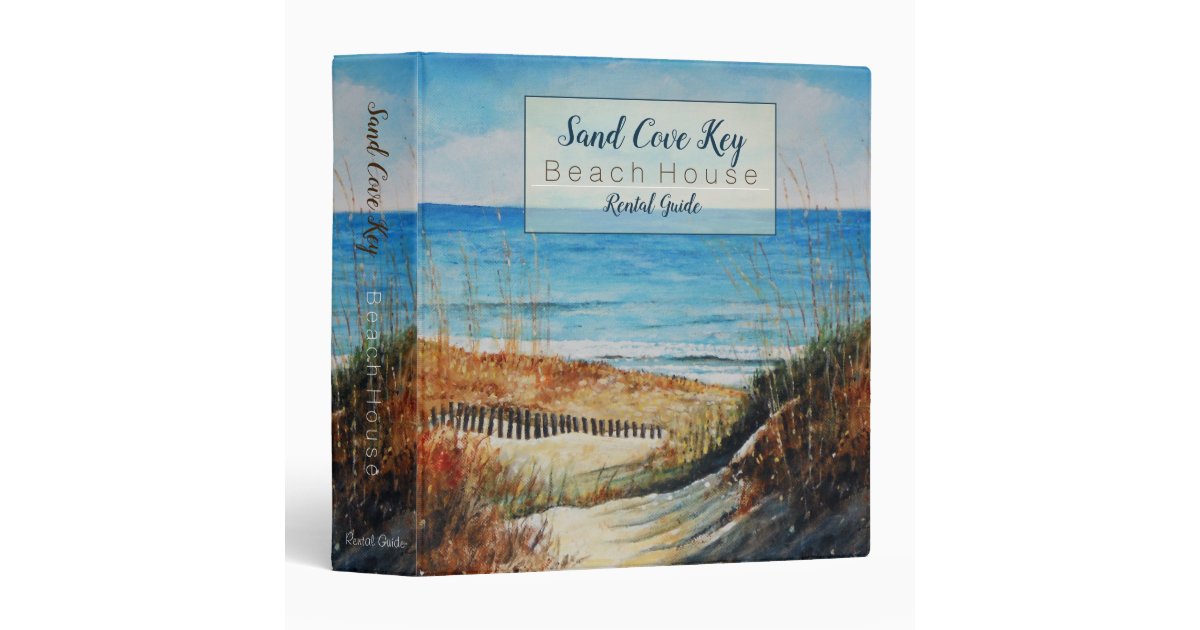 Beach Vacation Rental Binder Coastal Sand Dunes | Zazzle