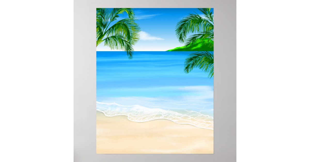 Beach View Poster | Zazzle
