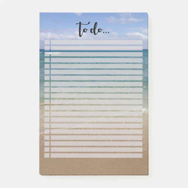 Beach View To Do List Post-it Notes | Zazzle