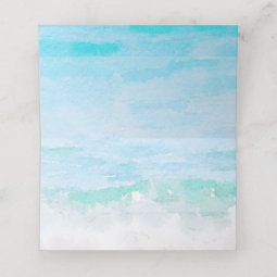 Beach Watercolor Place Card | Zazzle