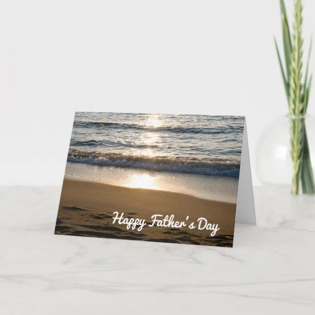 Beach Waves Happy Father's Day Card | Zazzle