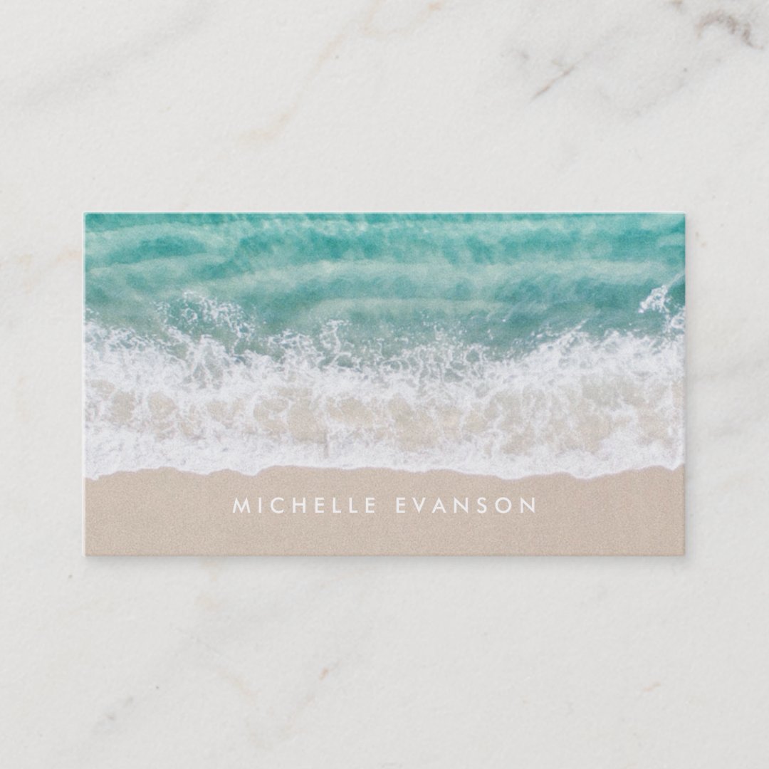 Beach Waves Professional Surf Swim Instructor Business Card | Zazzle