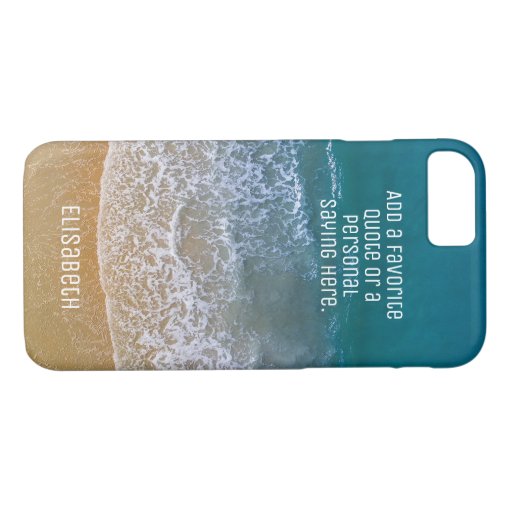 Beach Waves Sand Shore Personalize Case-Mate iPhone Case | Zazzle