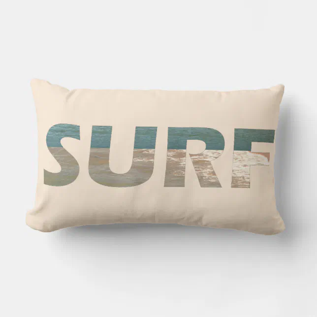 Beach Waves Surf Throw Pillow | Zazzle