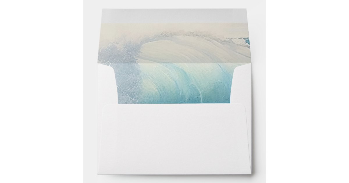 Beach Waves theme Painting Envelope | Zazzle