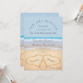 Beach Wedding 2 Hearts in the Sand wedding Invita Invitation | Zazzle