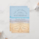 Beach Wedding 2 Hearts in the Sand wedding Invita Invitation | Zazzle
