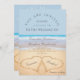 Beach Wedding 2 Hearts in the Sand wedding Invita Invitation | Zazzle