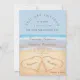 Beach Wedding 2 Hearts in the Sand wedding Invita Invitation | Zazzle