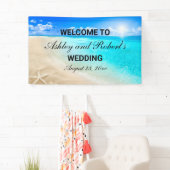 Beach Wedding Custom Welcome Banner | Zazzle