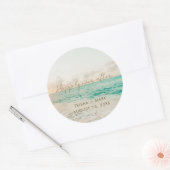 Beach Wedding Favor Stickers | Zazzle