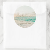 Beach Wedding Favor Stickers | Zazzle