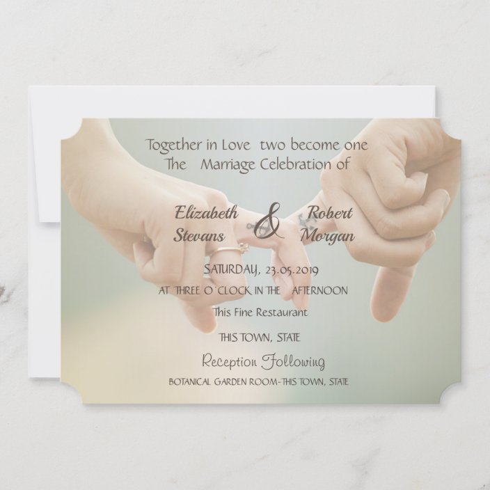 Beach Wedding,Hold Hands Invitation | Zazzle.com