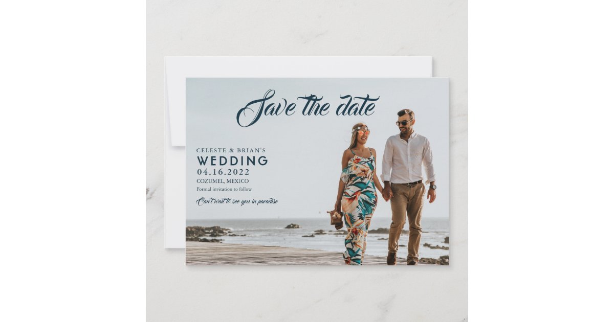Beach Wedding Photo Save the Dates Save The Date | Zazzle