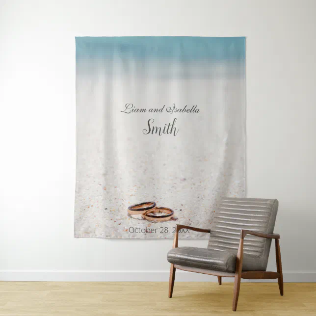 Beach Wedding Shower Backdrop | Zazzle