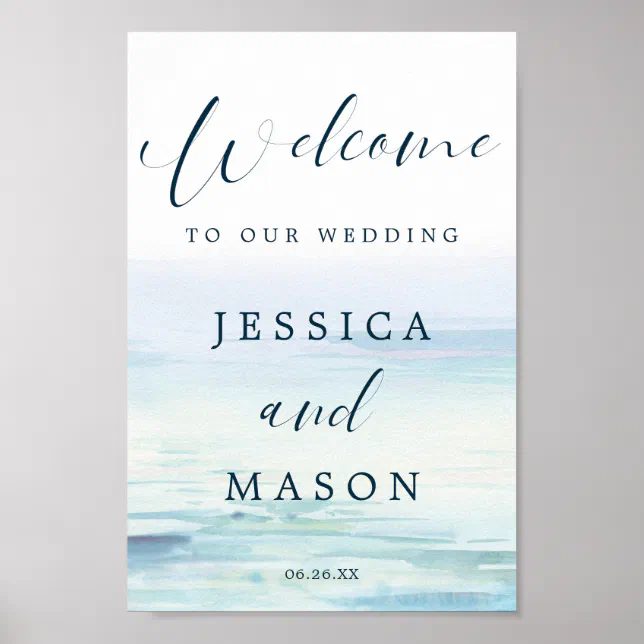 Beach Wedding Welcome Sign | Zazzle