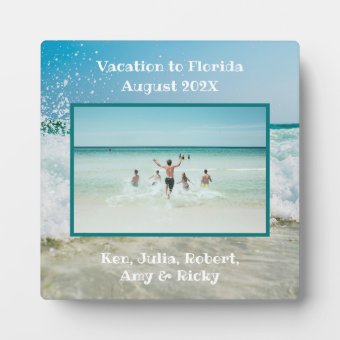 Beach Week Family Reunion Vacation Ocean Scene Pla Plaque | Zazzle