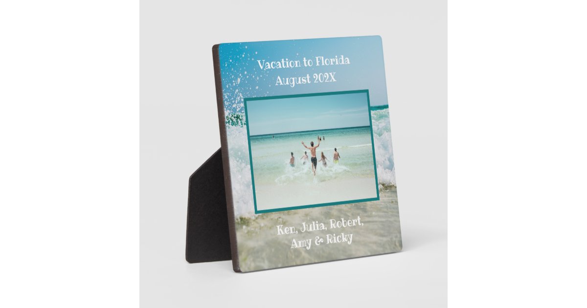 Beach Week Family Reunion Vacation Ocean Scene Pla Plaque | Zazzle