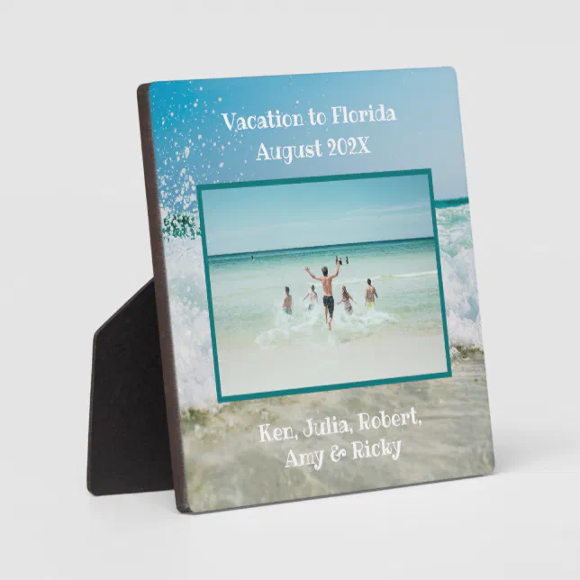 Beach Week Family Reunion Vacation Ocean Scene Pla Plaque | Zazzle