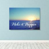 Beach with Inspirational Quote Canvas Print | Zazzle