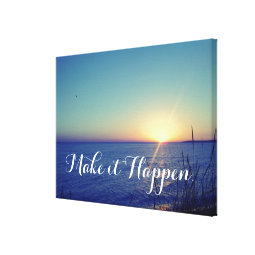 Beach with Inspirational Quote Canvas Print | Zazzle