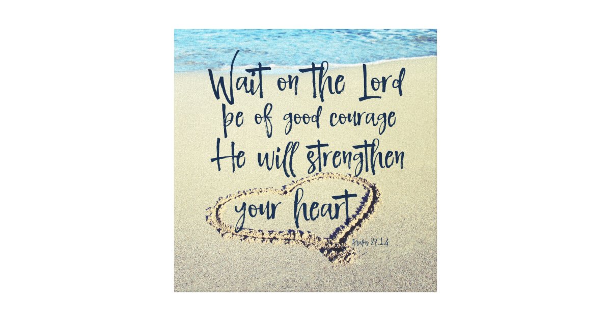 Beach with Psalms Scripture Canvas Print | Zazzle