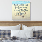 Beach with Psalms Scripture Canvas Print | Zazzle