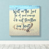 Beach with Psalms Scripture Canvas Print | Zazzle
