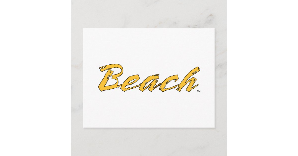 Beach Wordmark Postcard | Zazzle