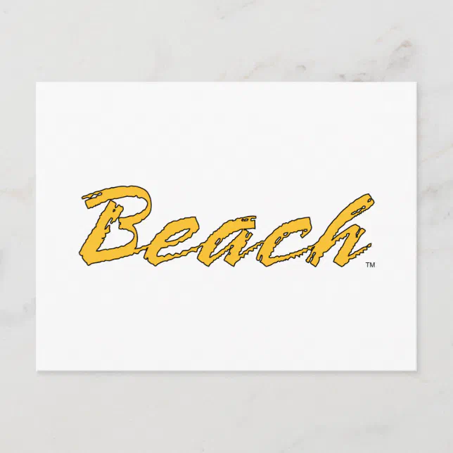 Beach Wordmark Postcard | Zazzle