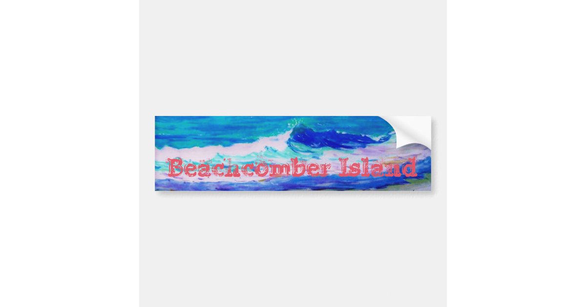 Beachcomber Island Bumper Sticker | Zazzle