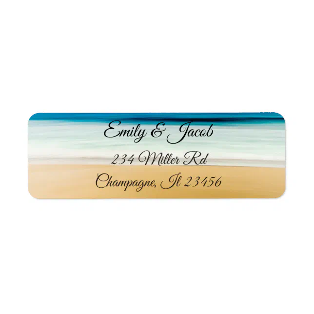 Beachy Return Address Labels | Zazzle