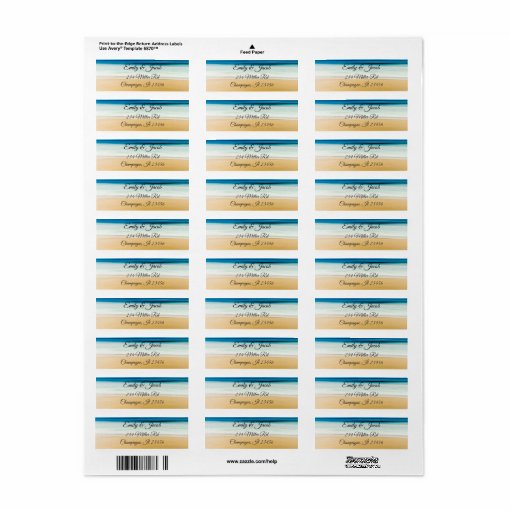 Beachy Return Address Labels | Zazzle
