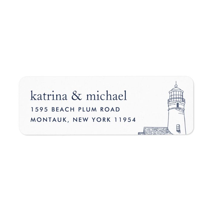 Beacon | Nautical Lighthouse Return Address Label | Zazzle.com