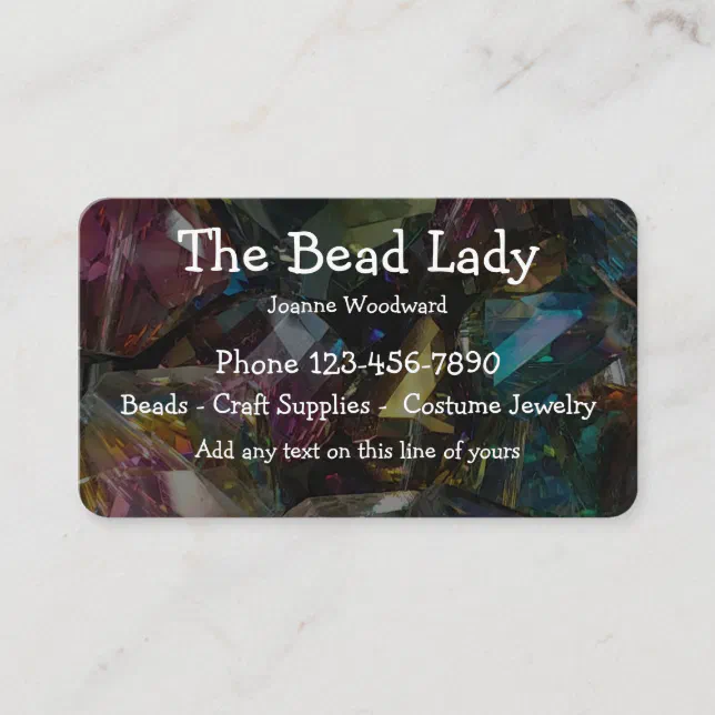 Bead & Crafting Theme Business Card | Zazzle
