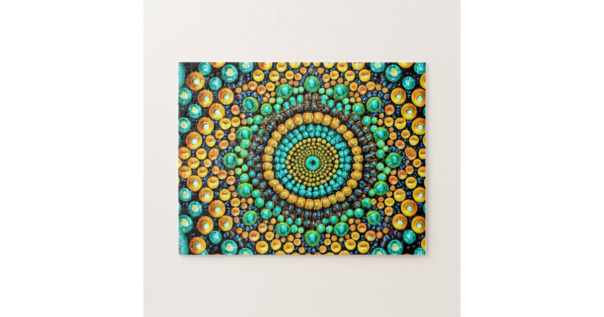 Bead Pattern 3 Easy Brain Art Puzzles Photo Puzzle | Zazzle