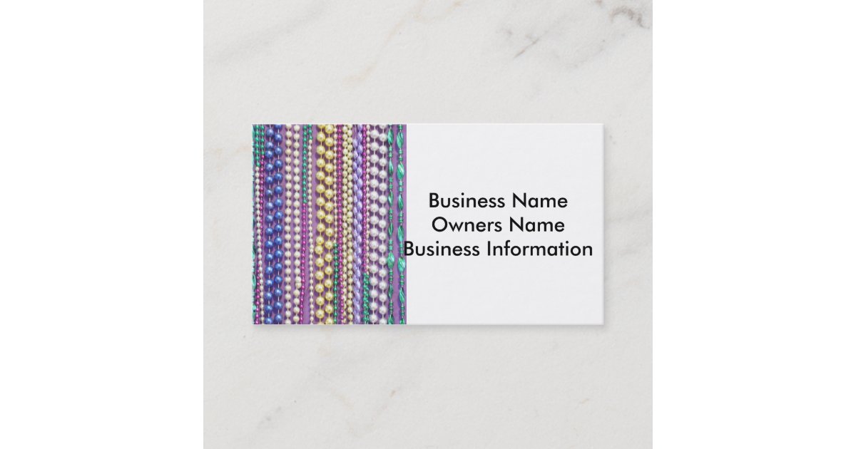 Beads Business Cards | Zazzle