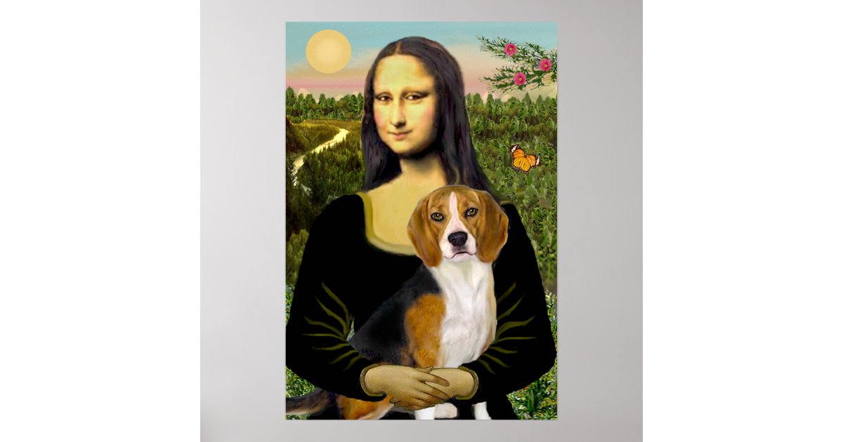 Beagle 7 - Mona Lisa Poster | Zazzle