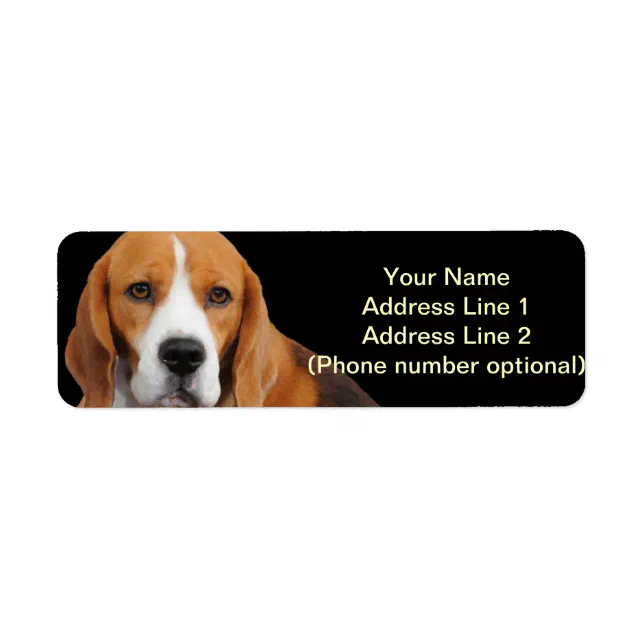 Beagle Address Sticker | Zazzle