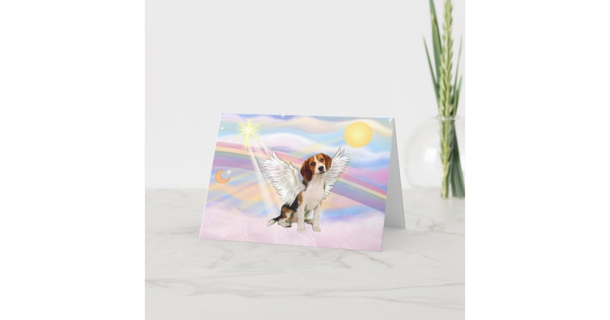 Beagle Angel Card | Zazzle