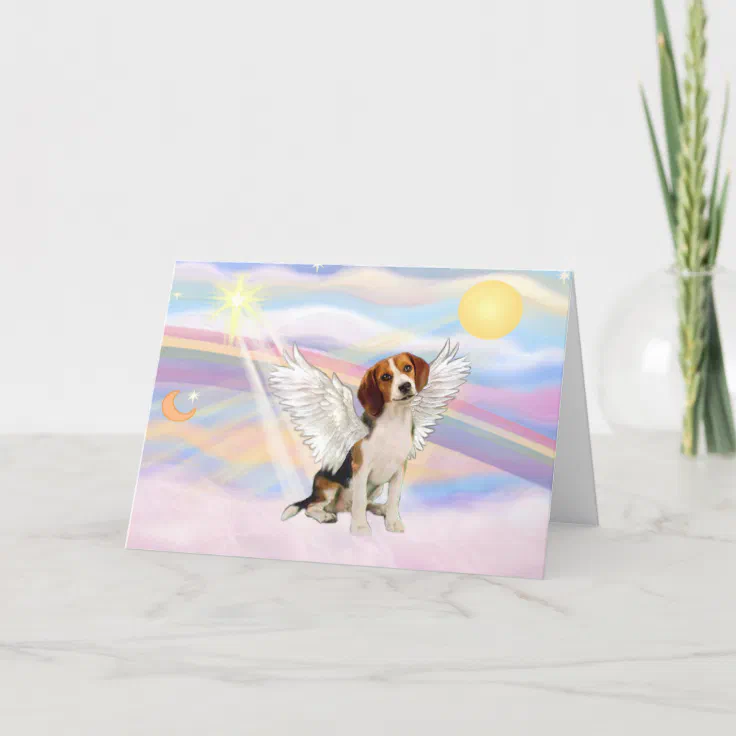 Beagle Angel Card | Zazzle